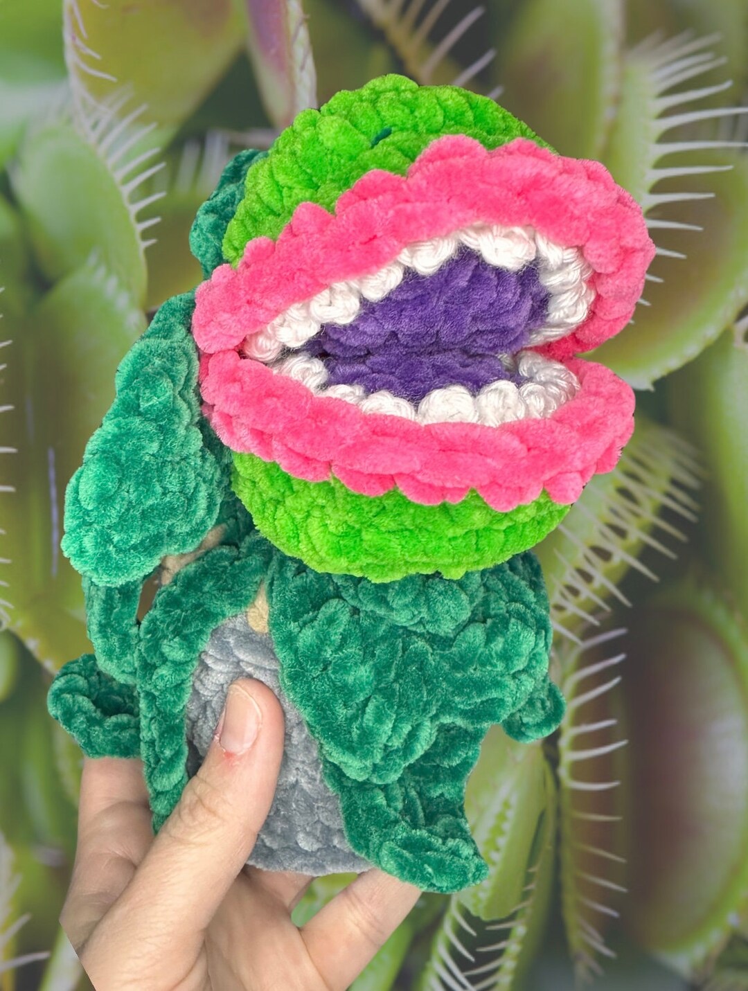 Man-eating Venus Fly Trap Horror Movie Crochet Plushie Amigurumi - Etsy
