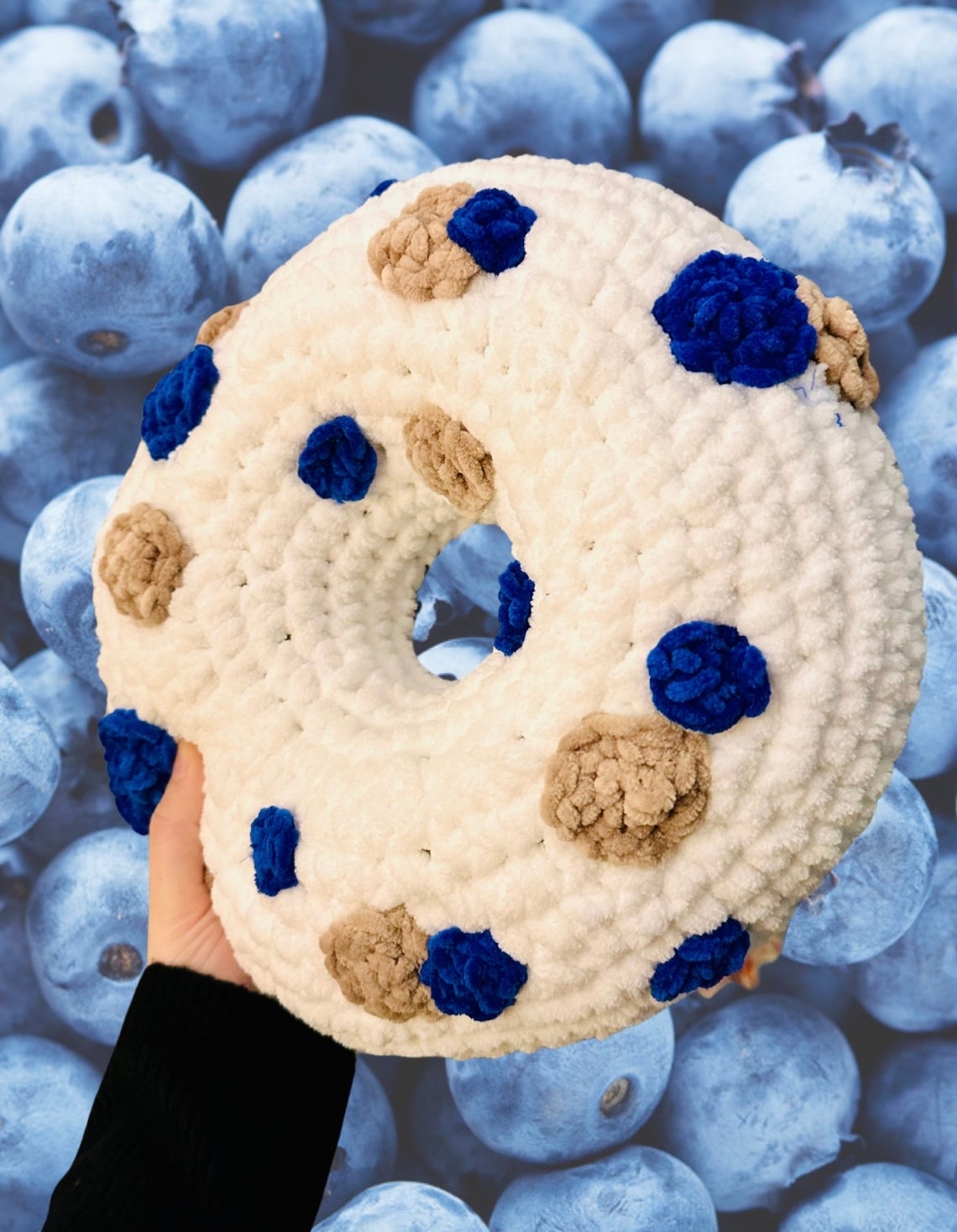 Blueberry Muffin Pillow Crochet Amigurumi Stuffie - Etsy