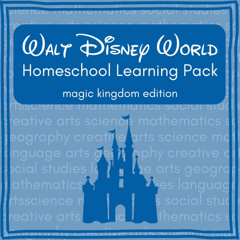 WDW Magic Kingdom Printable Disney Homeschool Elementary Learning Pack ...