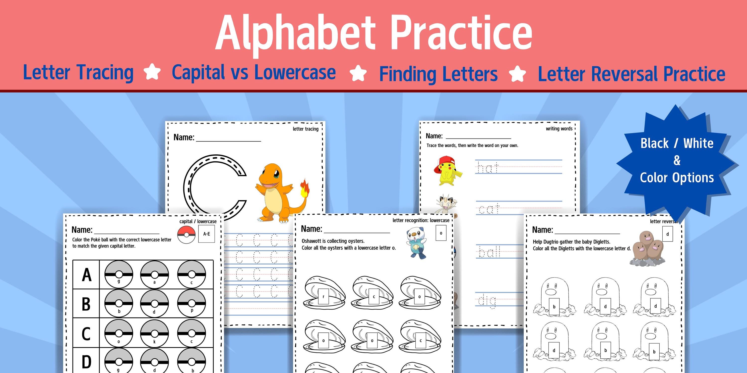 Pokemon Themed Preschool Pre-k Kindergarten Activity Learning ...