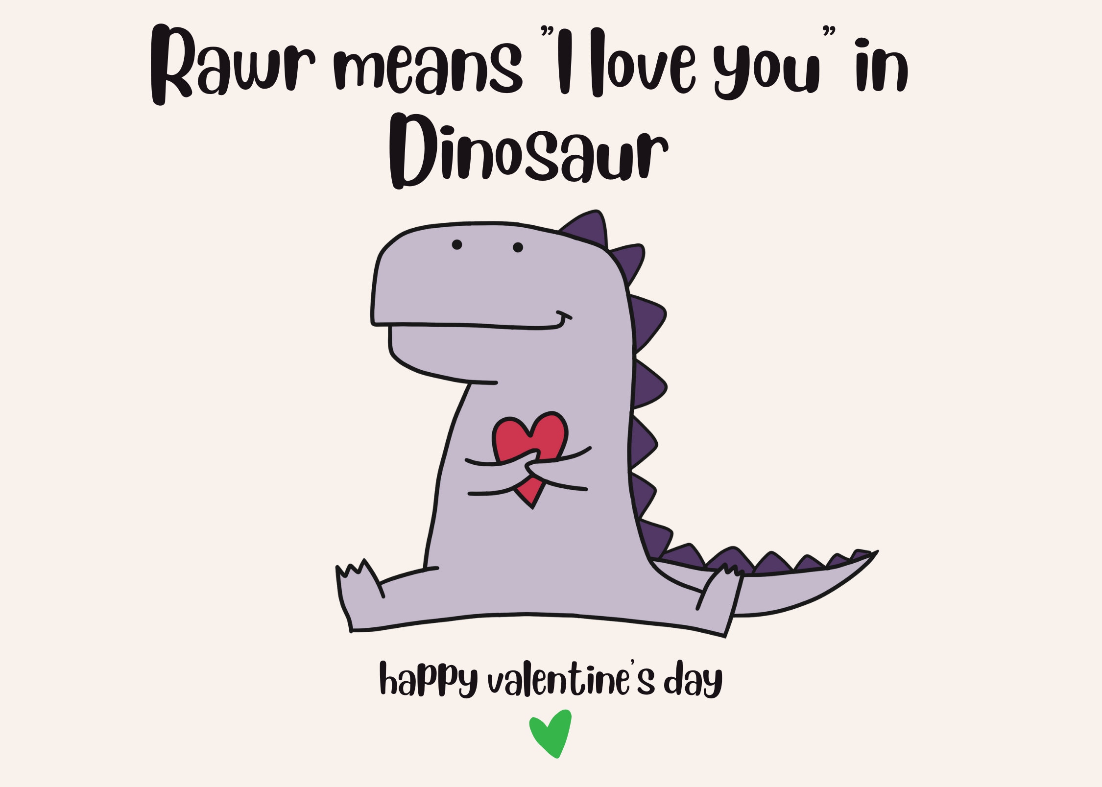 Cute Dinosaur Valentine's Day Cards - Etsy