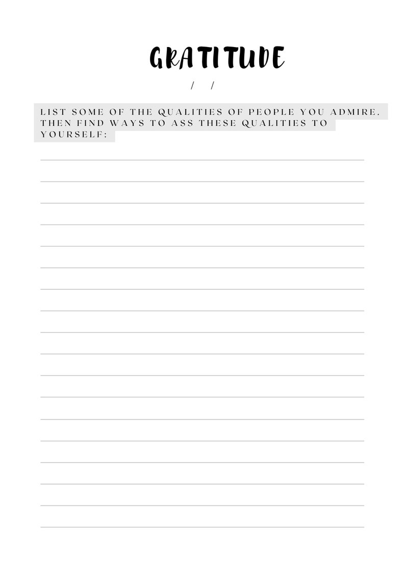 Gratitude Journal With Monthly and Daily Prompts and 50 Gratitude ...