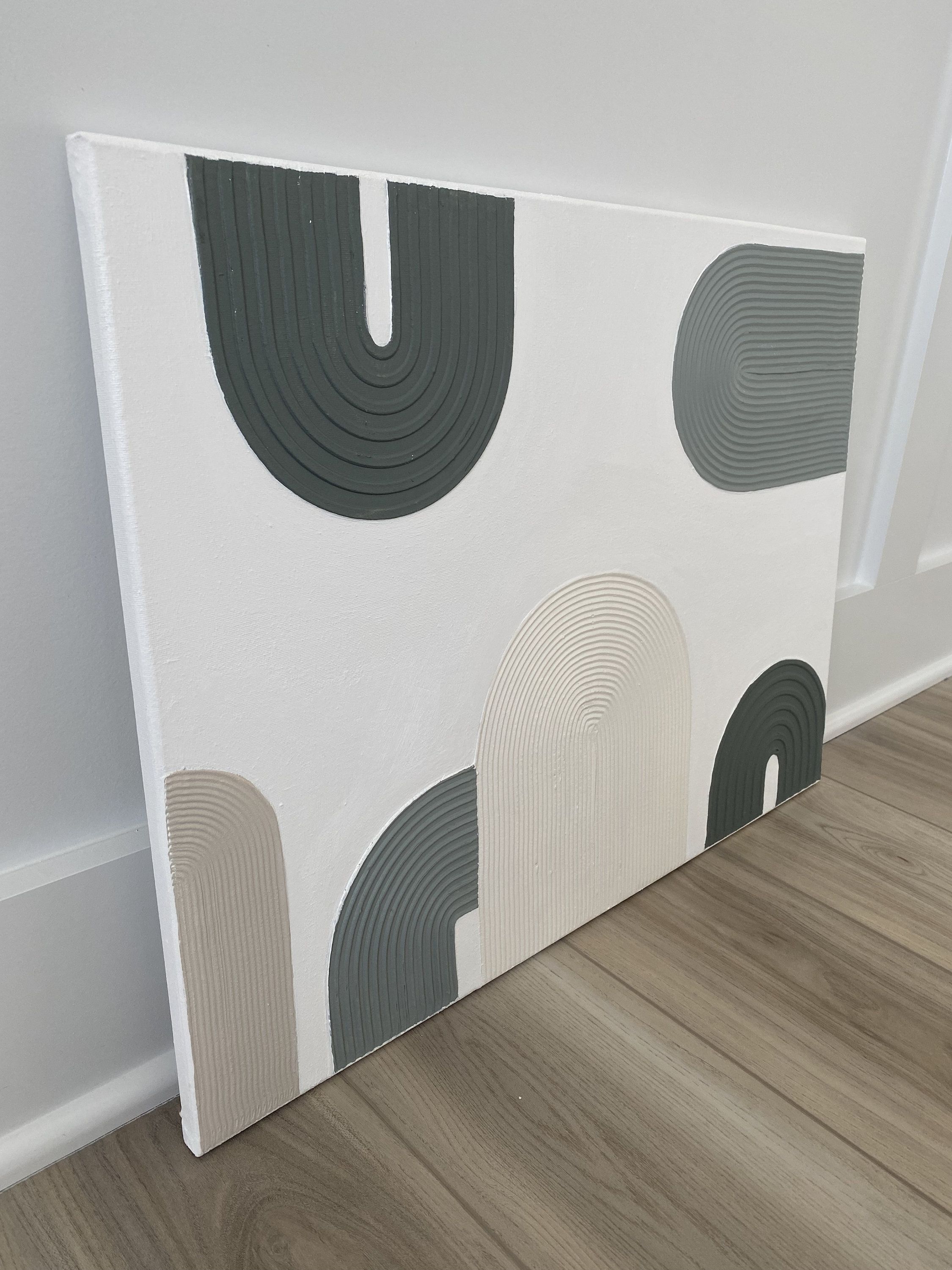 Sage Green Textured Arch Wall Art: 3D Minimalist Decor - Etsy