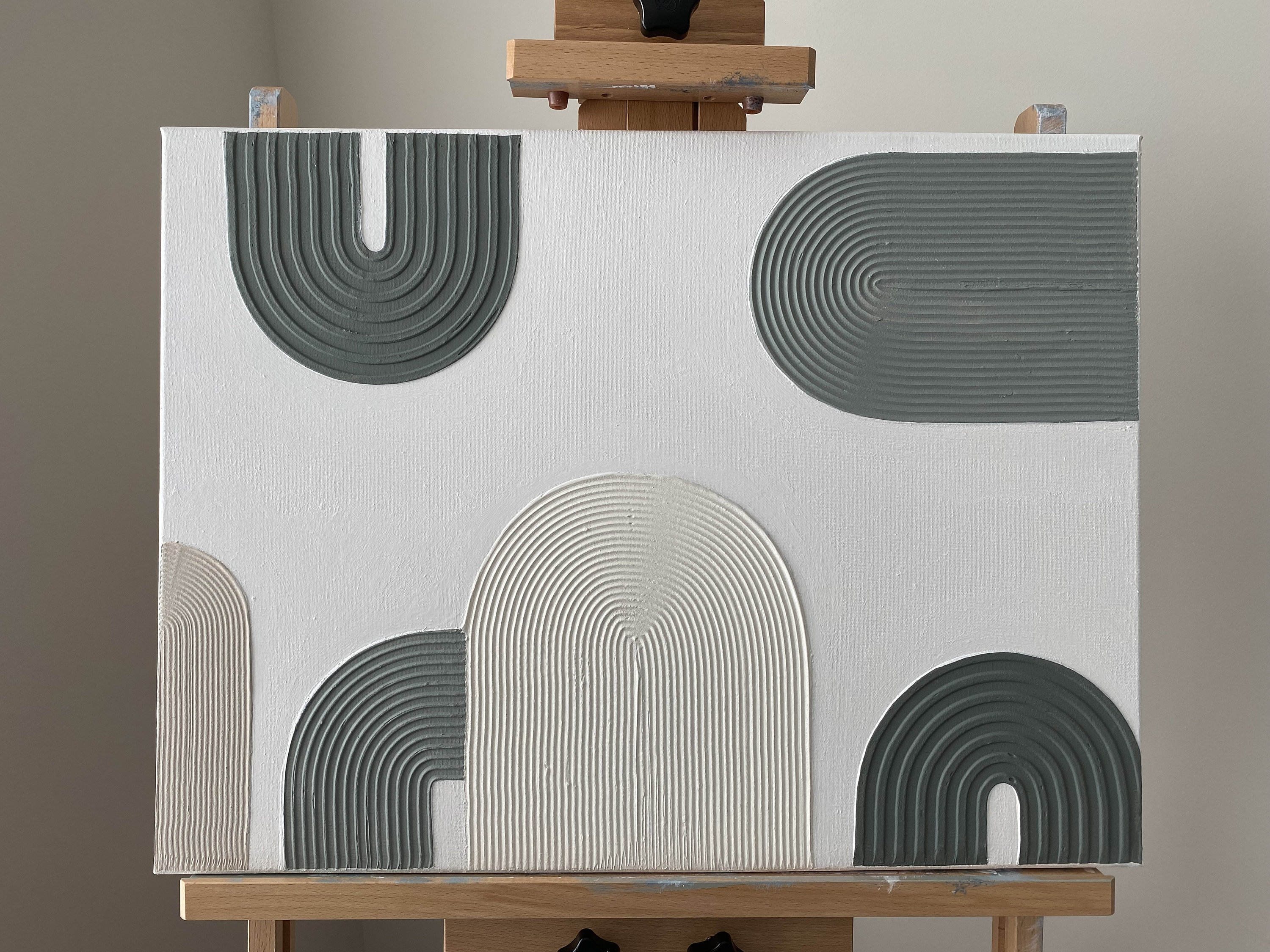 Sage Green Textured Arch Wall Art: 3D Minimalist Decor - Etsy