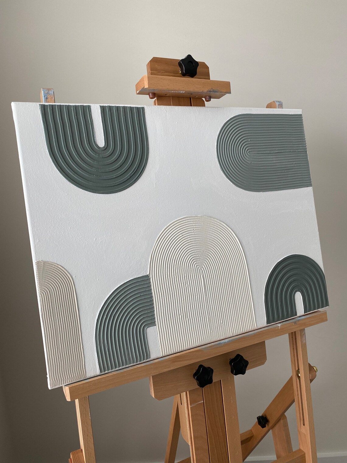 Sage Green Textured Arch Wall Art: 3D Minimalist Decor - Etsy