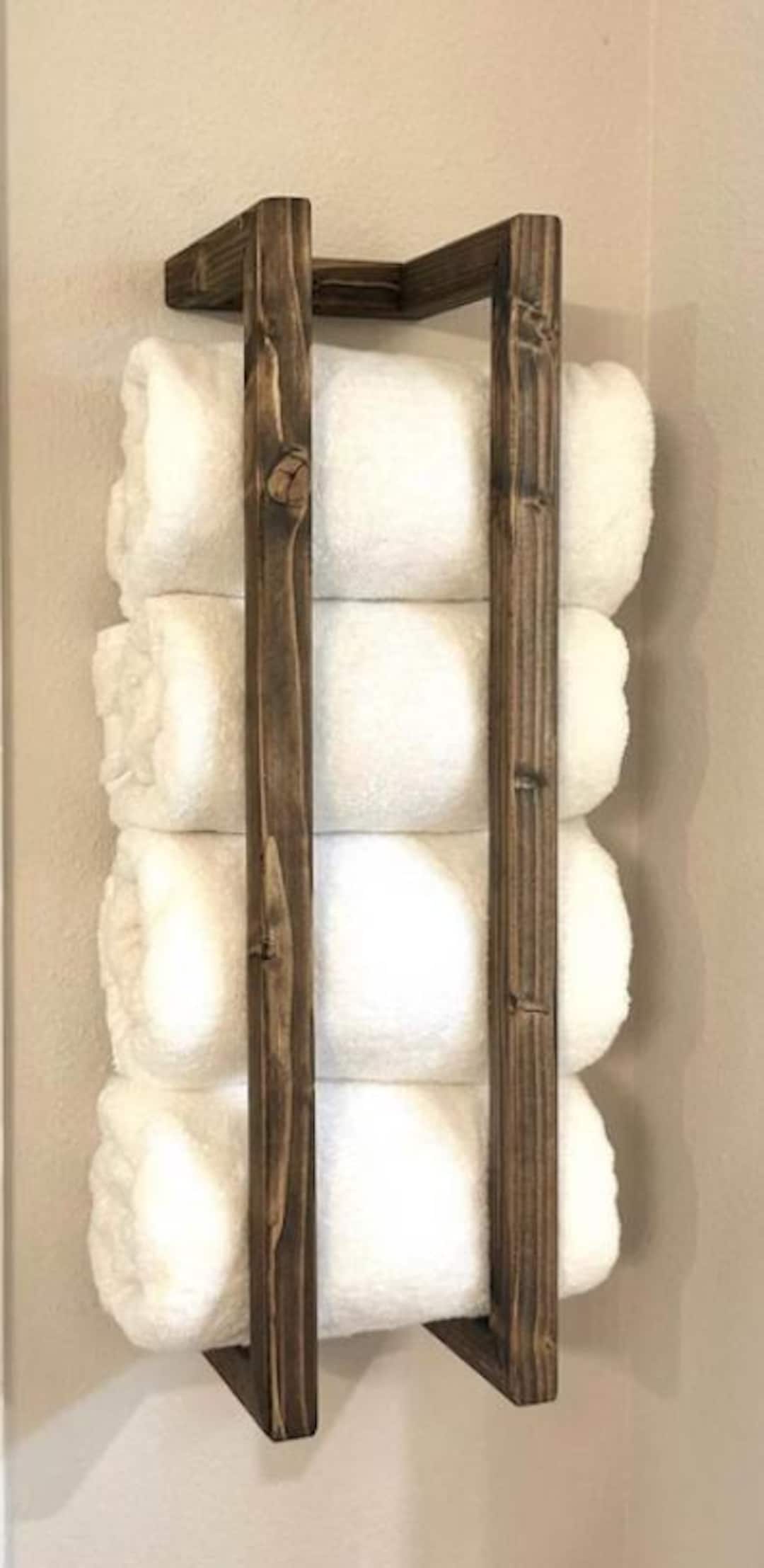 Floating Towel Rack - Custom Wood Towel Rack Built to Order and ...