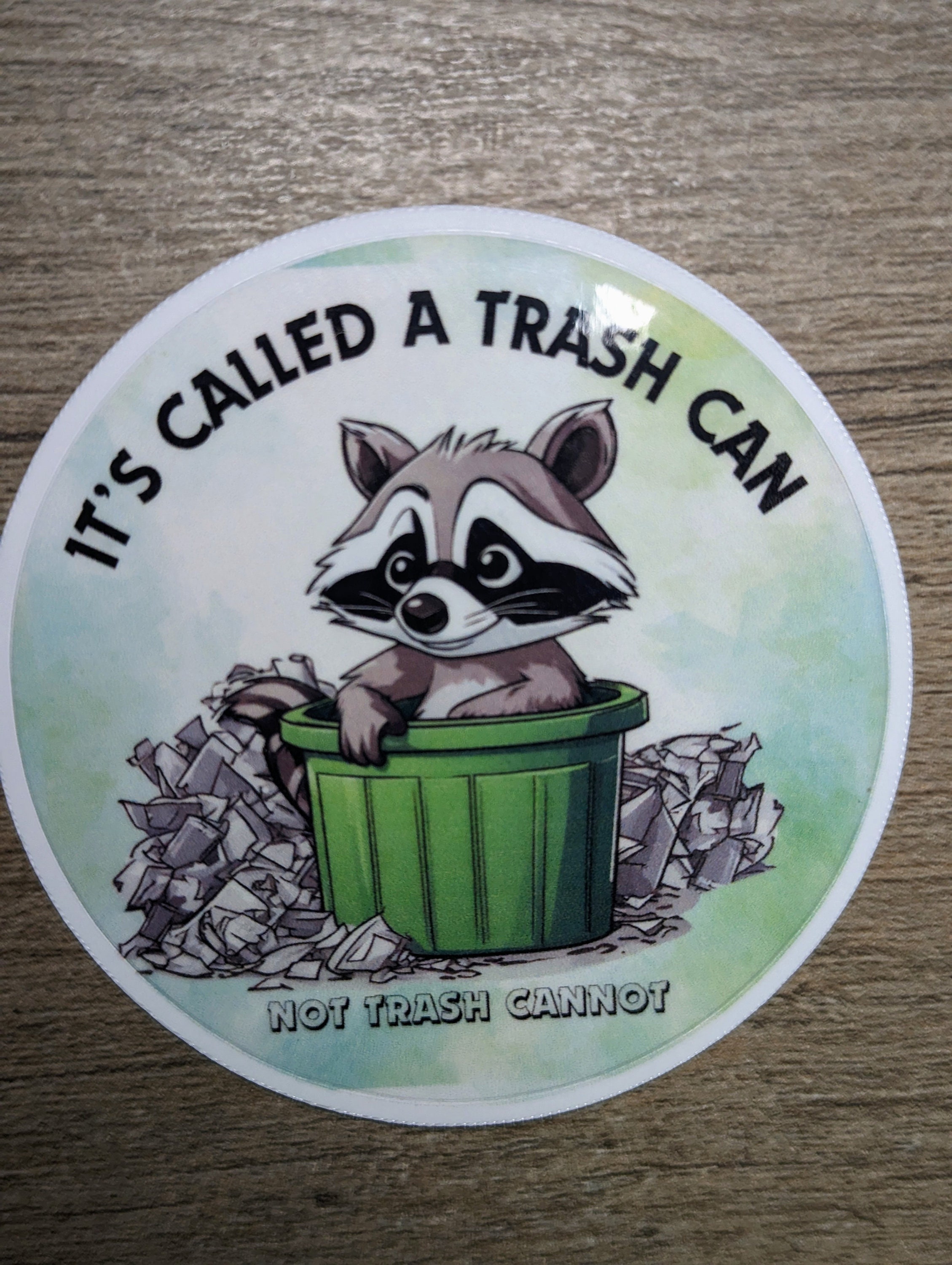 Raccoon Trash Can Not Trash Cannot Waterproof Stickers - Etsy