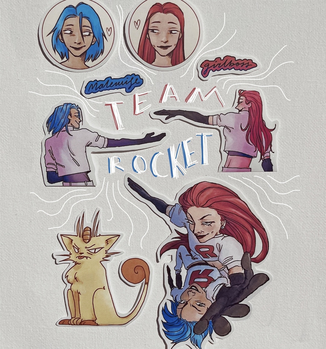 Team Rocket Sticker Bundle - Etsy