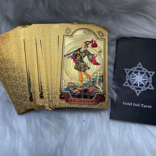 Gold Foil Tarot Deck - Etsy
