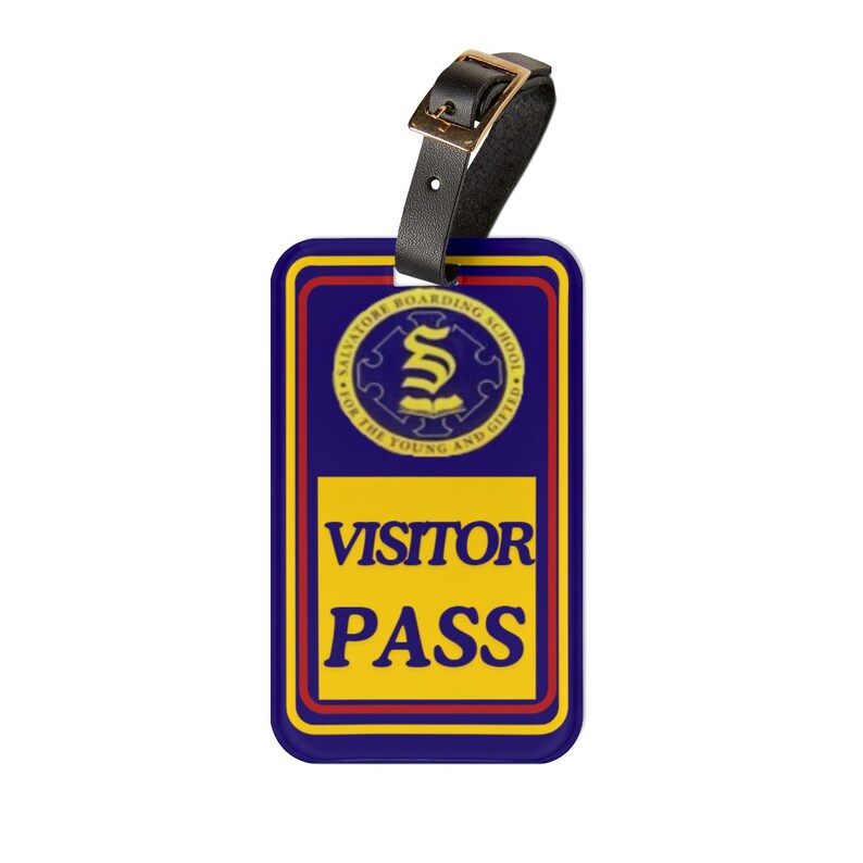 Salvatore Boarding School Visitor Pass Luggage Tag - Etsy
