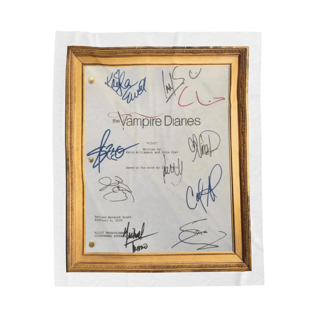 The Vampire Diaries "pilot" Script Velveteen Plush Blanket - Etsy
