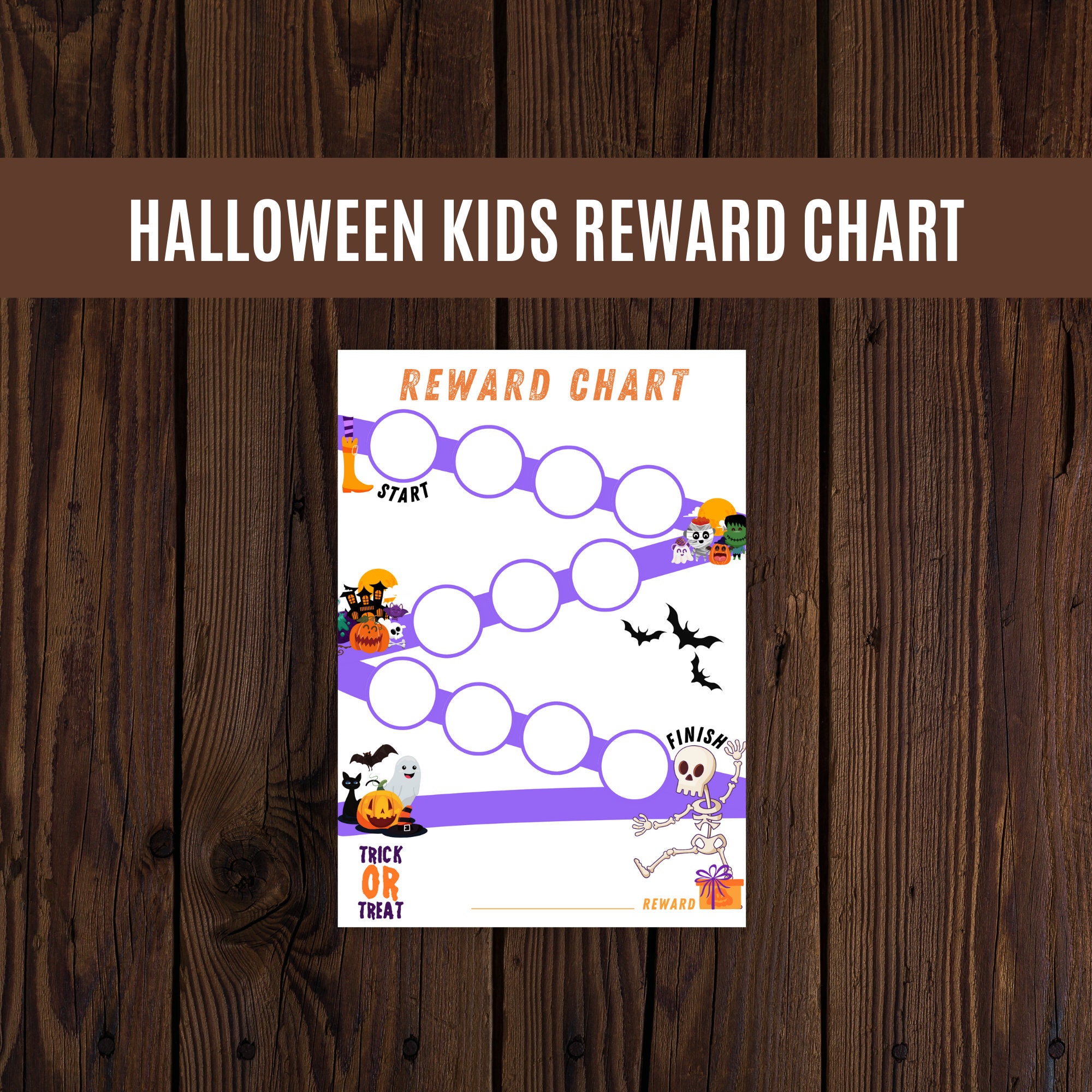 HALLOWEEN Reward Chart Printable Halloween Behavior Chart - Etsy
