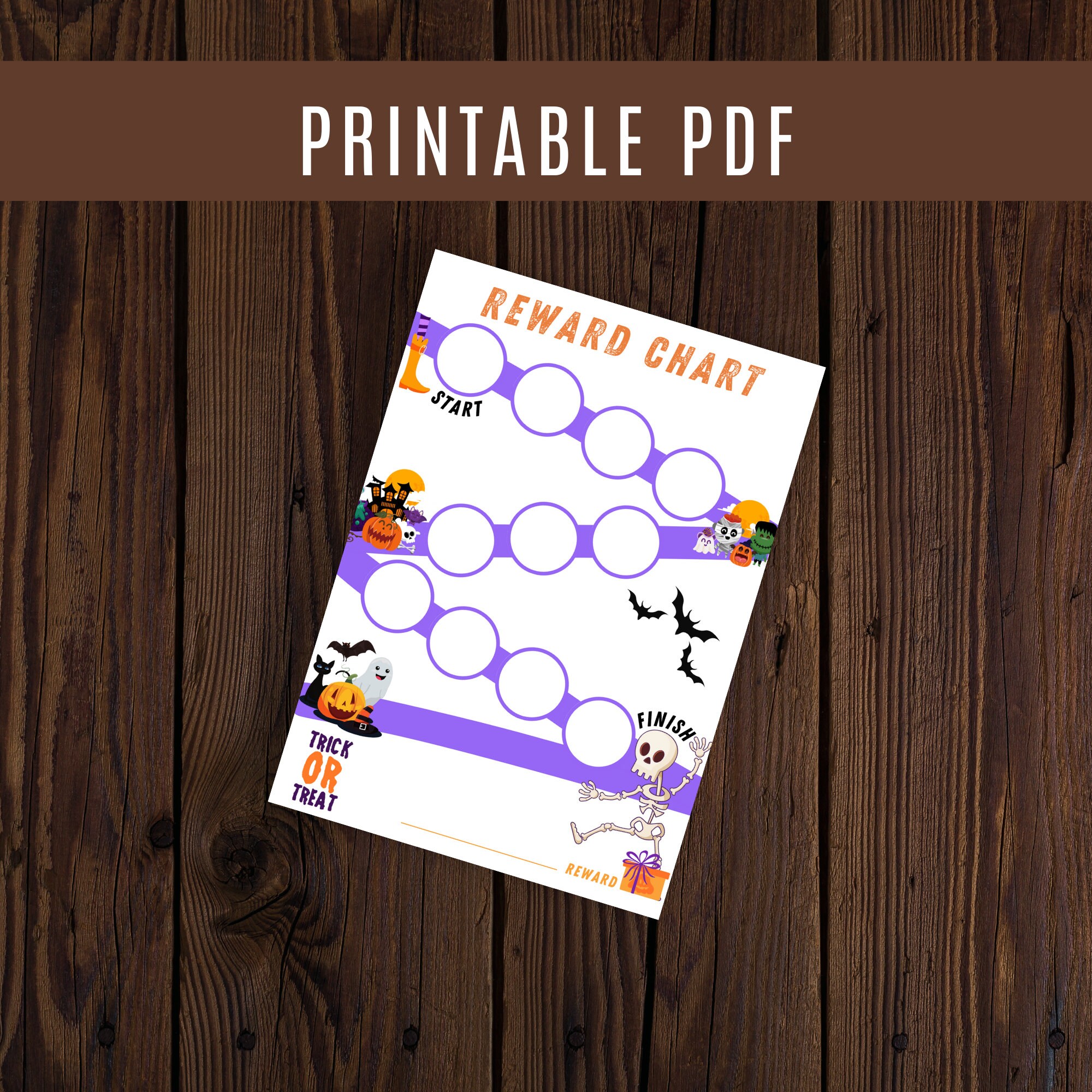 HALLOWEEN Reward Chart Printable Halloween Behavior Chart - Etsy