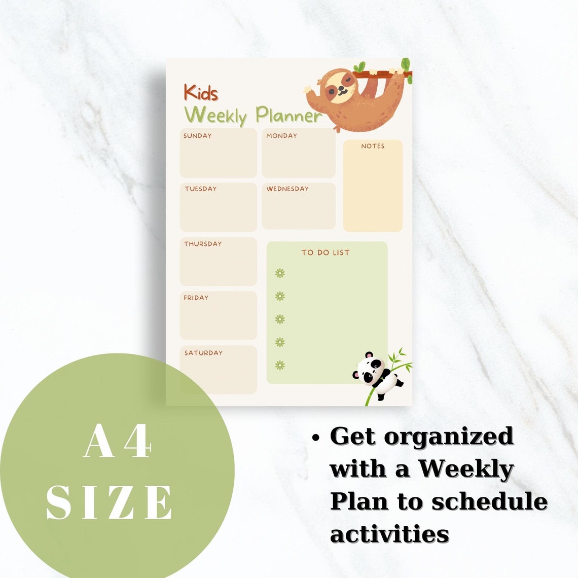 Weekly Schedule for Kids Printable, Homeschool Weekly Schedule, Weekly ...
