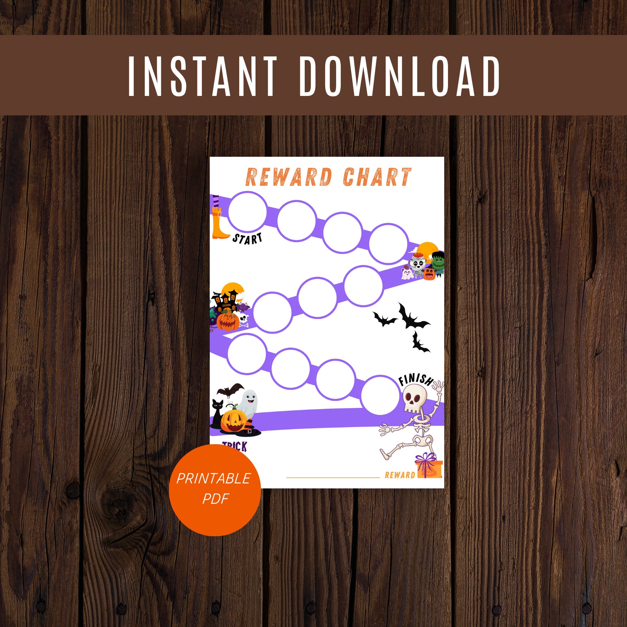 HALLOWEEN Reward Chart Printable Halloween Behavior Chart - Etsy