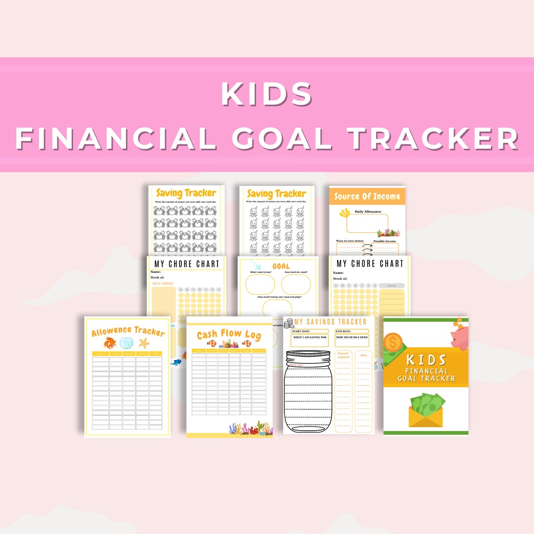 Savings Tracker for Kids Kids Printable Financial Planner - Etsy