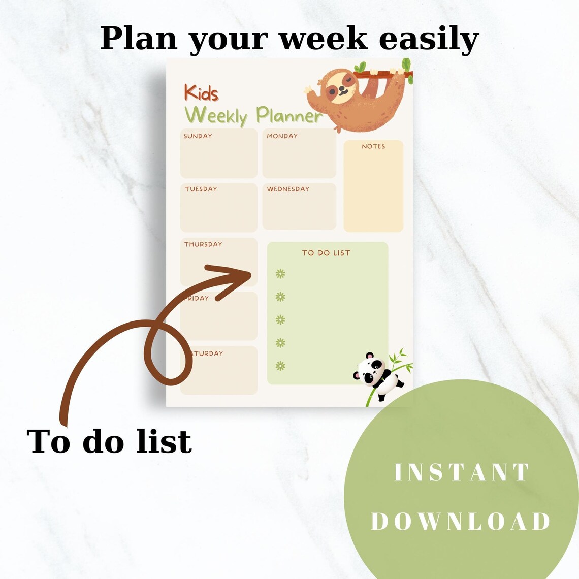 Weekly Schedule for Kids Printable, Homeschool Weekly Schedule, Weekly ...