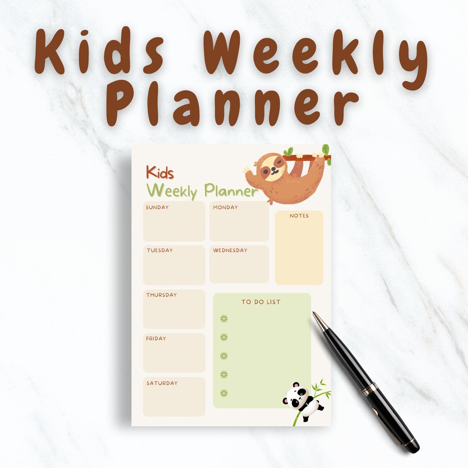 Weekly Schedule for Kids Printable, Homeschool Weekly Schedule, Weekly ...