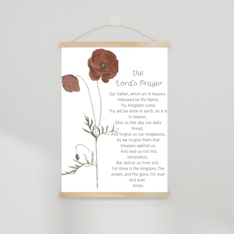 The Lord's Prayer ,bible Verse Wall Art, Modern Christian Wall Art ...