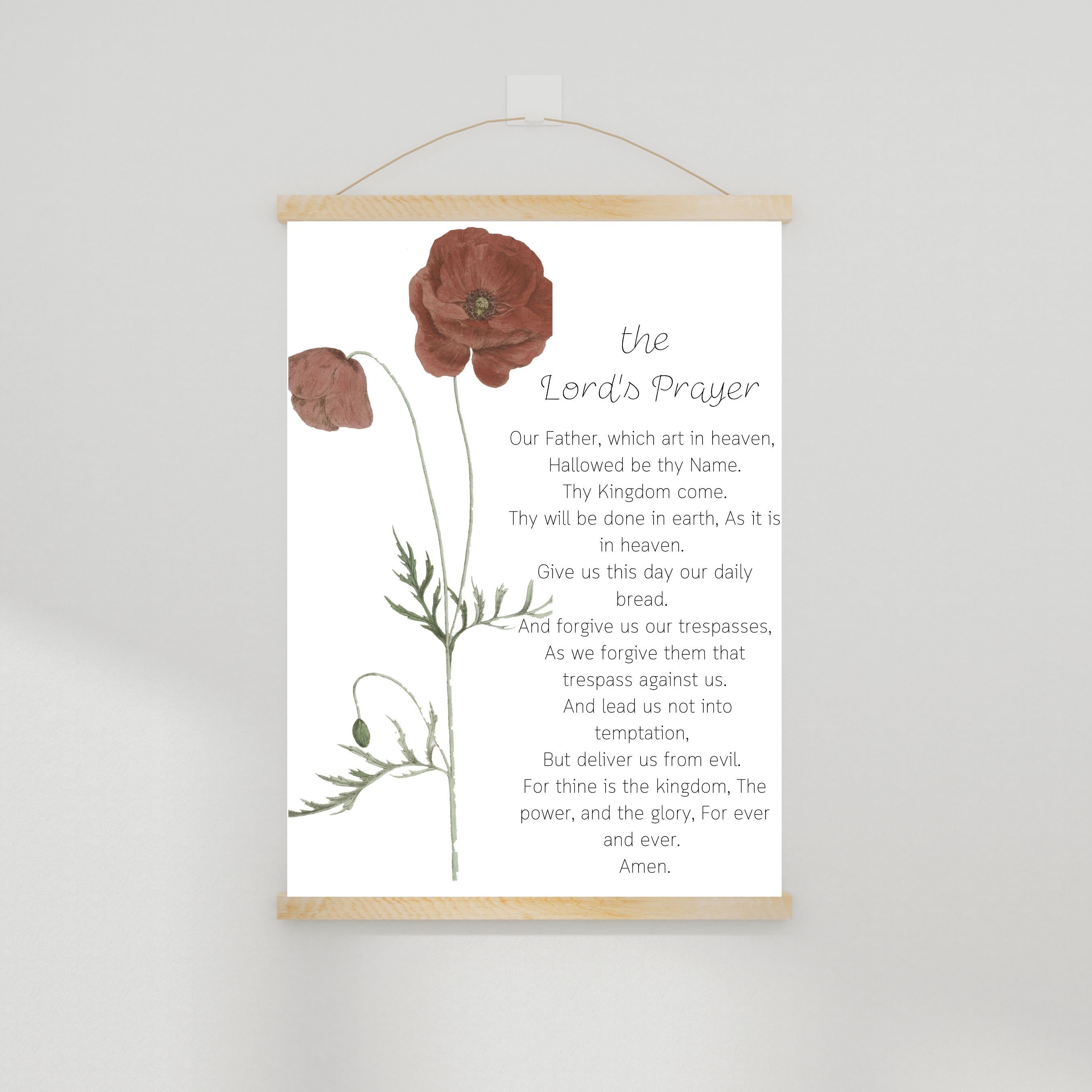 The Lord's Prayer ,bible Verse Wall Art, Modern Christian Wall Art ...