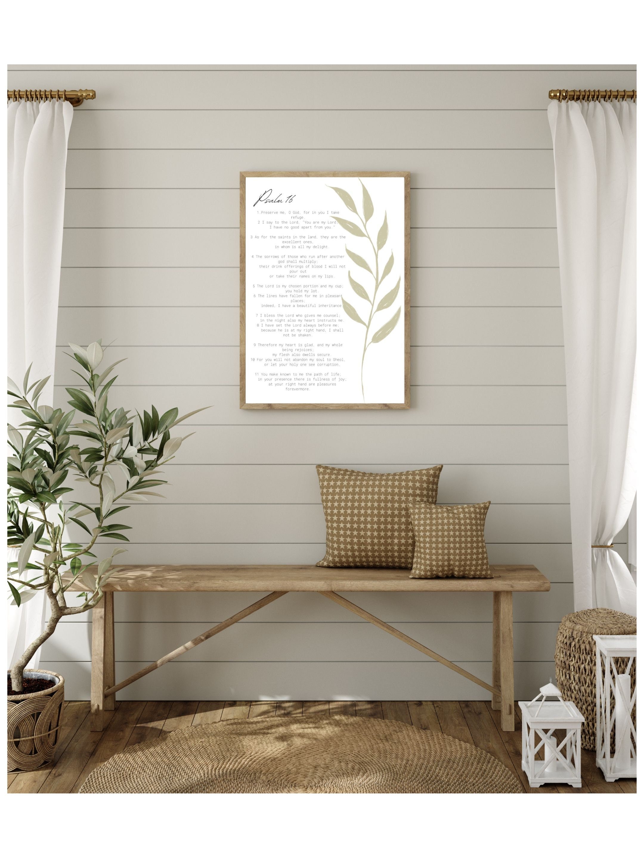 Psalm 16 Bible Verse Wall Art, Christian Wall Art, Christian Poster ...