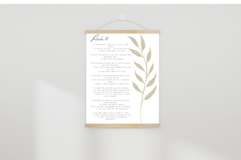 Psalm 16 Bible Verse Wall Art, Christian Wall Art, Christian Poster ...