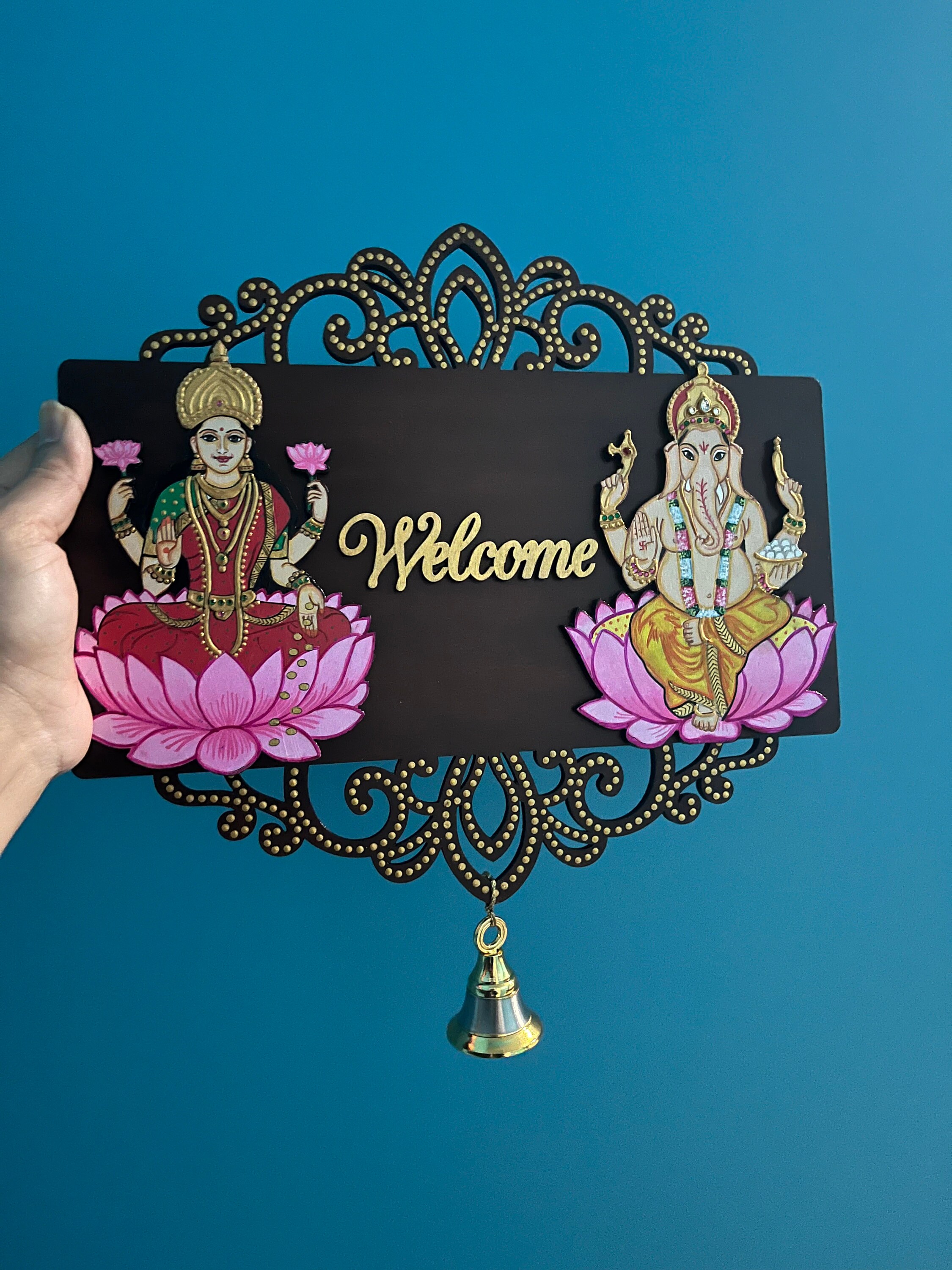 Laxmi Ganapathi Welcome Sign Board - Etsy