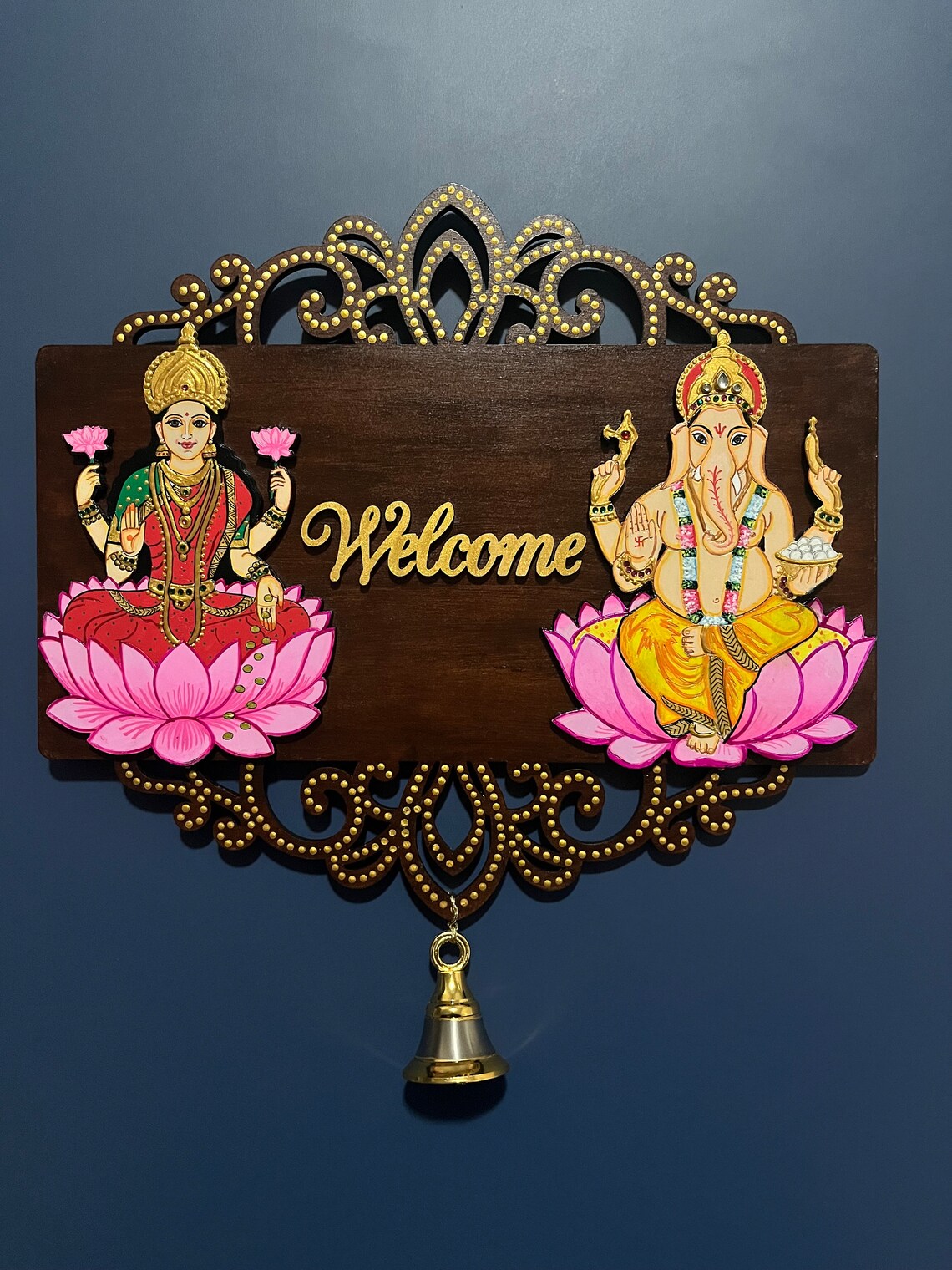 Laxmi Ganapathi Welcome Sign Board - Etsy