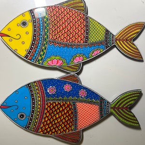 Madhubani Fish Decor - Etsy