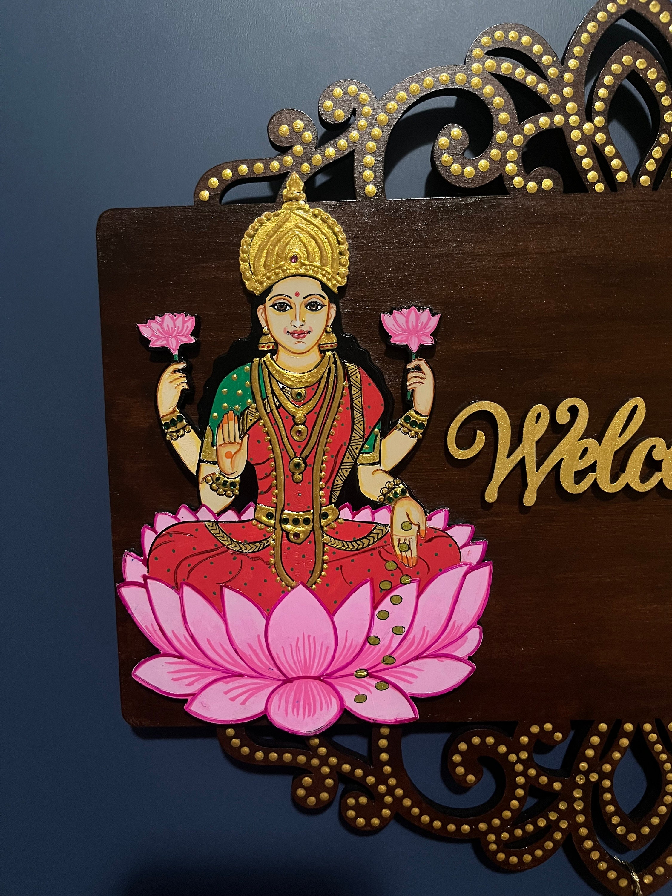 Laxmi Ganapathi Welcome Sign Board - Etsy