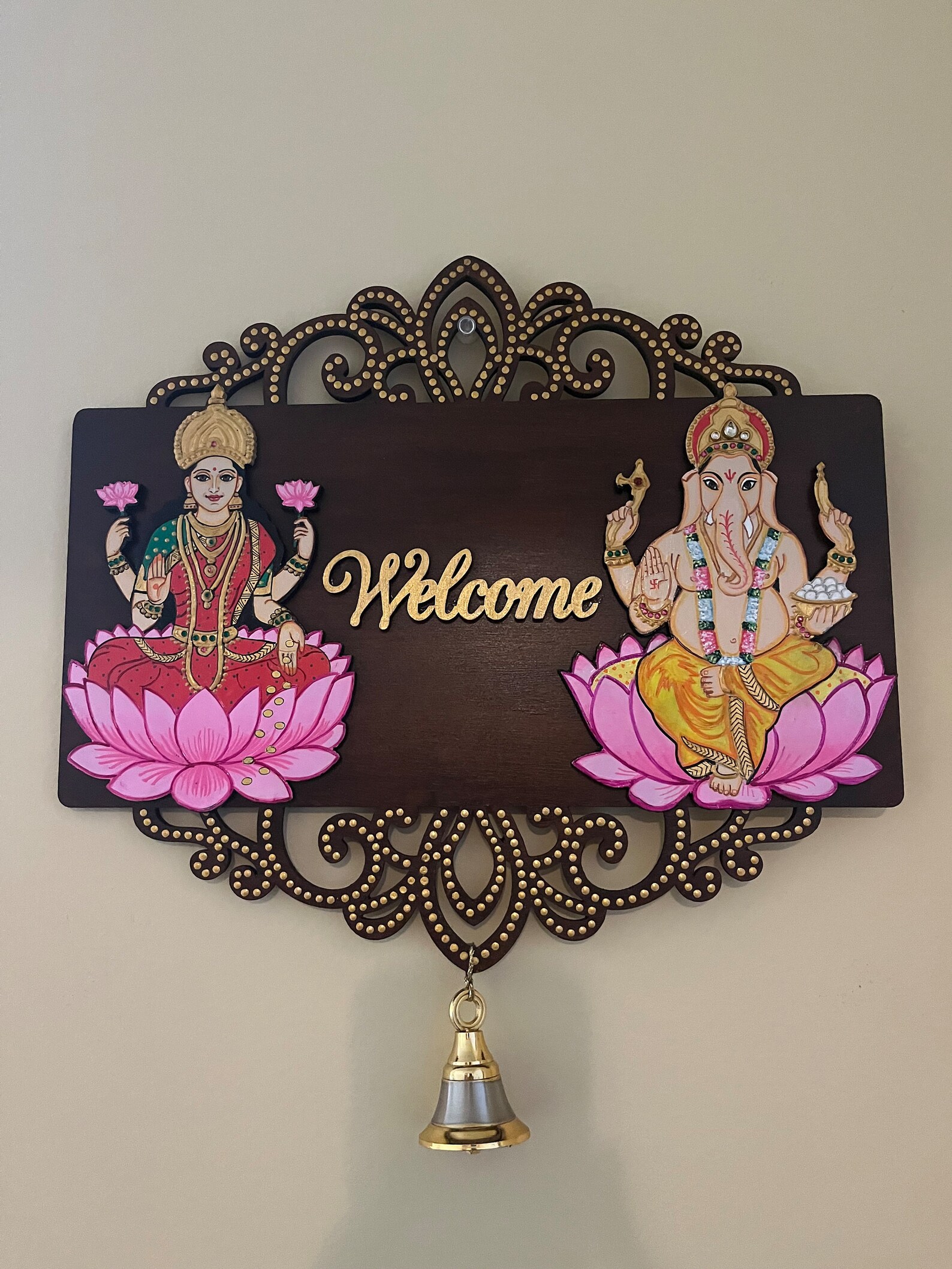 Laxmi Ganapathi Welcome Sign Board - Etsy