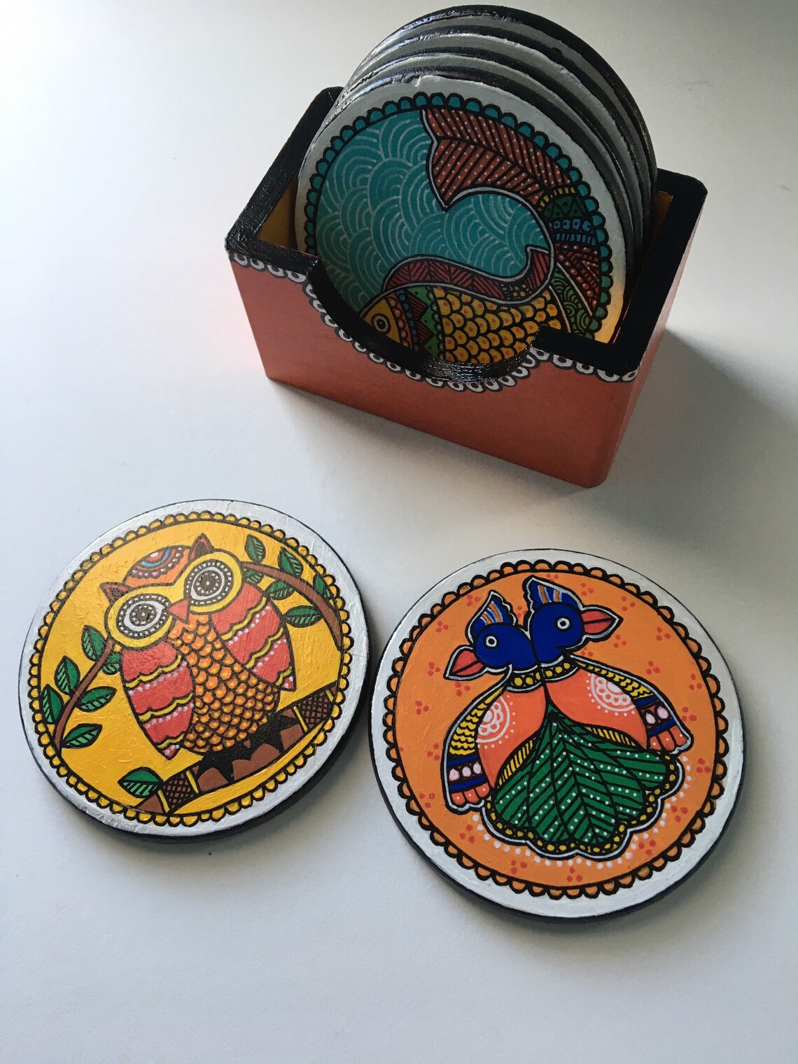 Hand Painted Coasters - Etsy