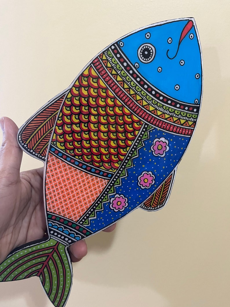 Madhubani Fish Decor - Etsy