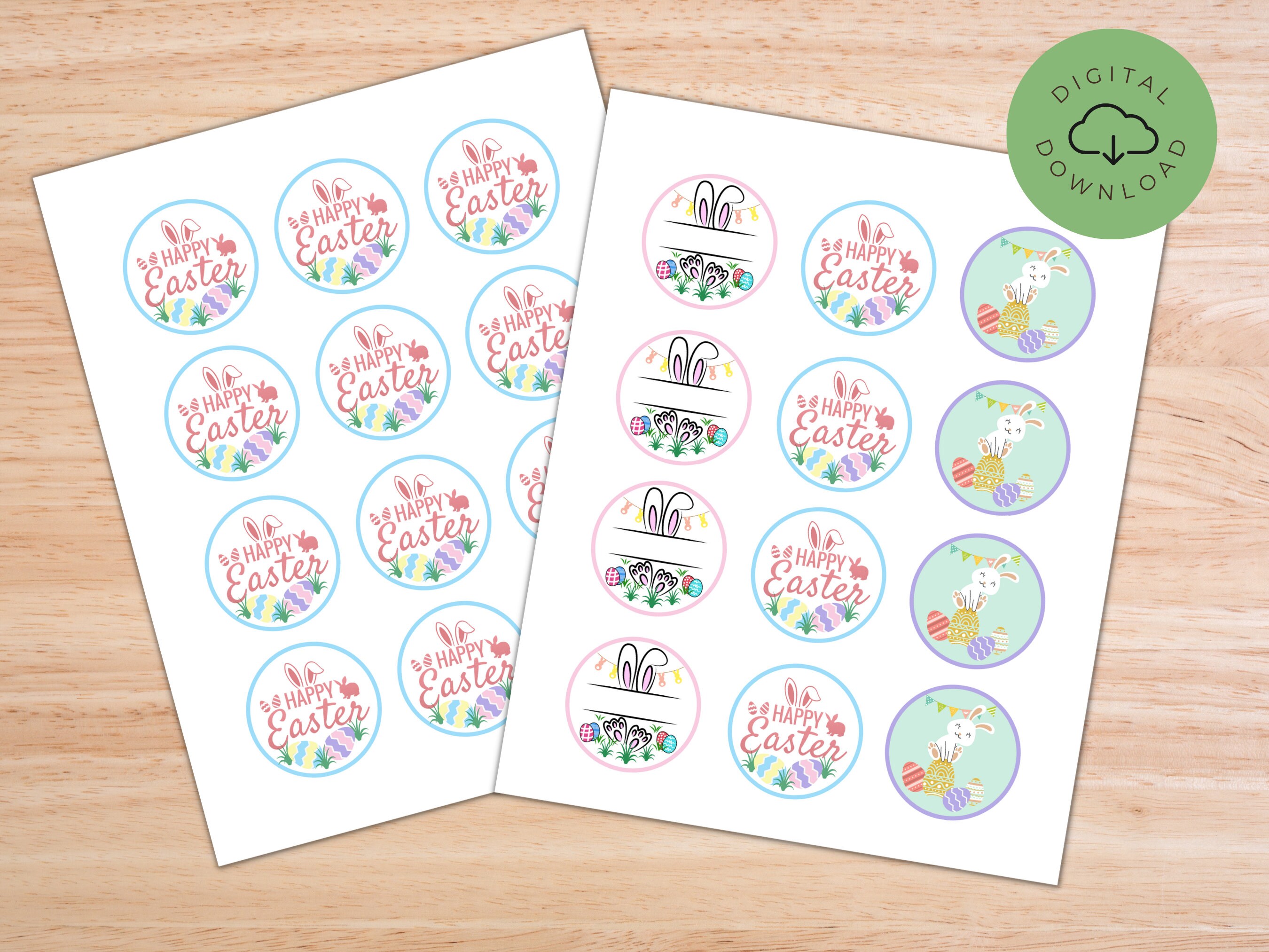 Printable Easter Cupcake Toppers Easter Theme Party Favor Easter Gift ...