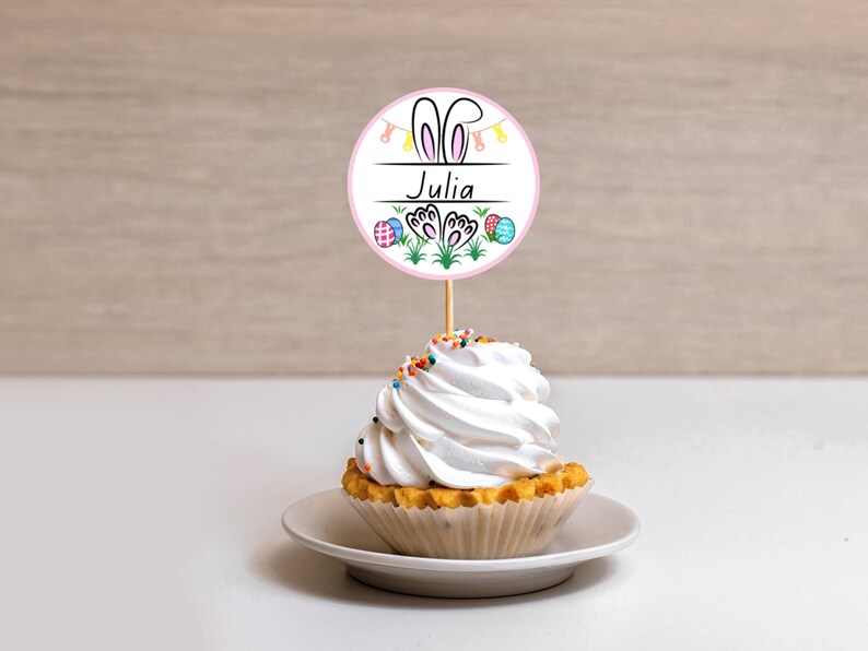 Printable Easter Cupcake Toppers Easter Theme Party Favor Easter Gift ...