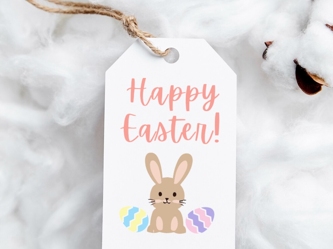 Easter Basket Tag Printable Easter Gift Tag Printable Easter Cupcake ...