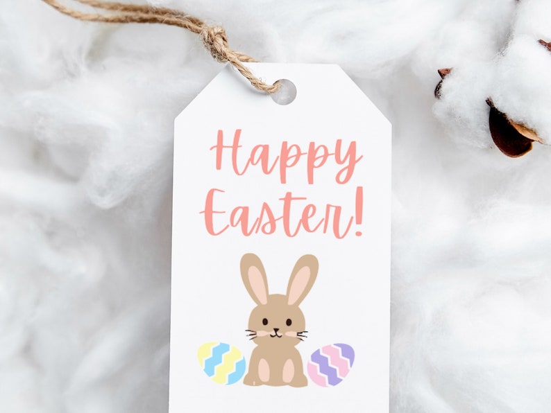 Easter Basket Tag Printable Easter Gift Tag Printable Easter Cupcake ...