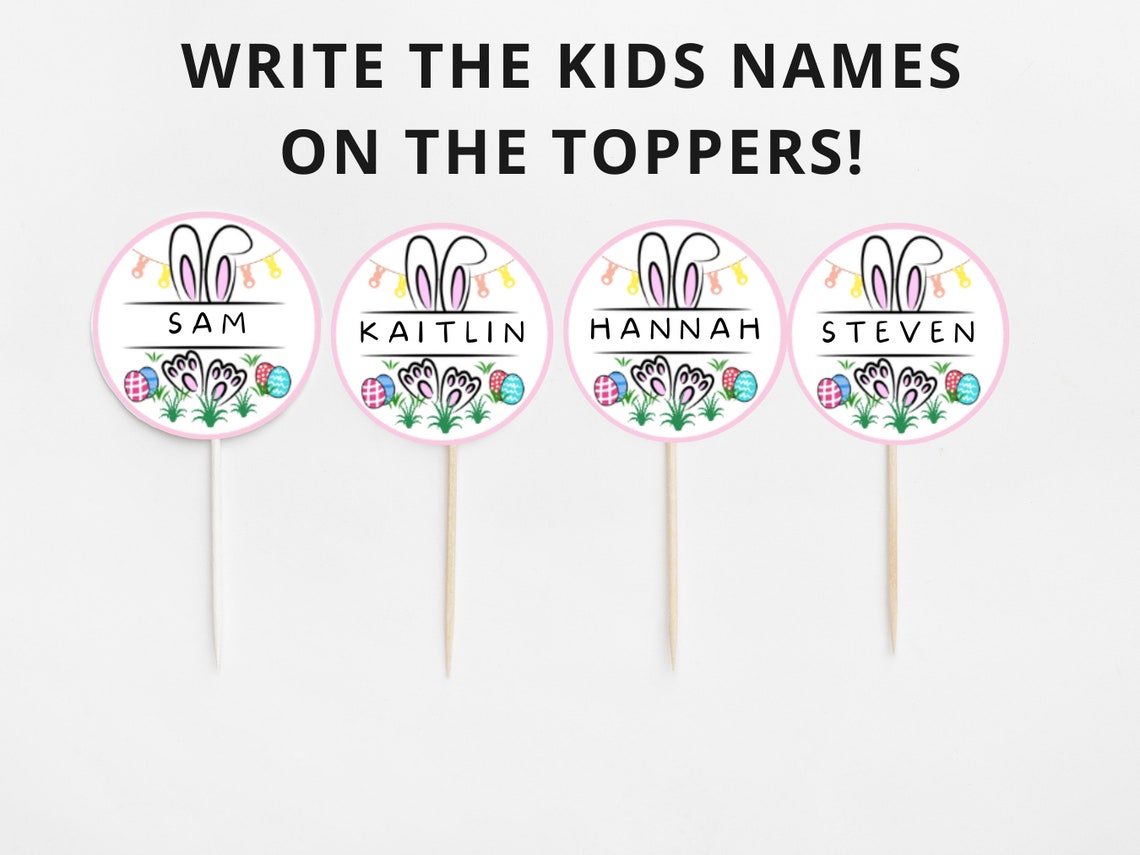 Printable Easter Cupcake Toppers Easter Theme Party Favor Easter Gift ...
