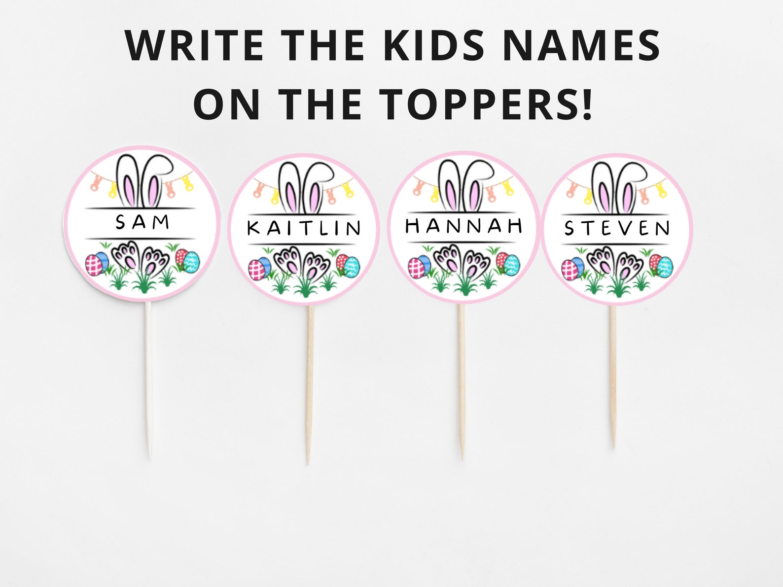 Printable Easter Cupcake Toppers Easter Theme Party Favor Easter Gift ...
