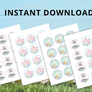 Printable Easter Cupcake Toppers | Easter Theme Party Favor | Easter ...