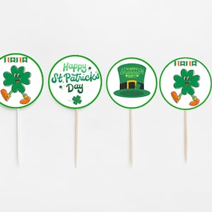 St. Patrick's Day Cupcake Toppers | Instant Download | Cupcake Topper ...