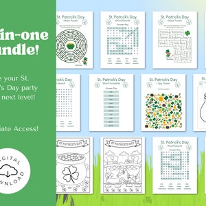 St Patrick's Game Bundle | Printable Family Games | St Patty's Activity ...