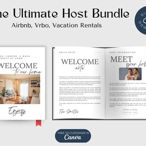 Airbnb Welcome Book Template: Vacation Rental Host Bundle (canva) - Etsy