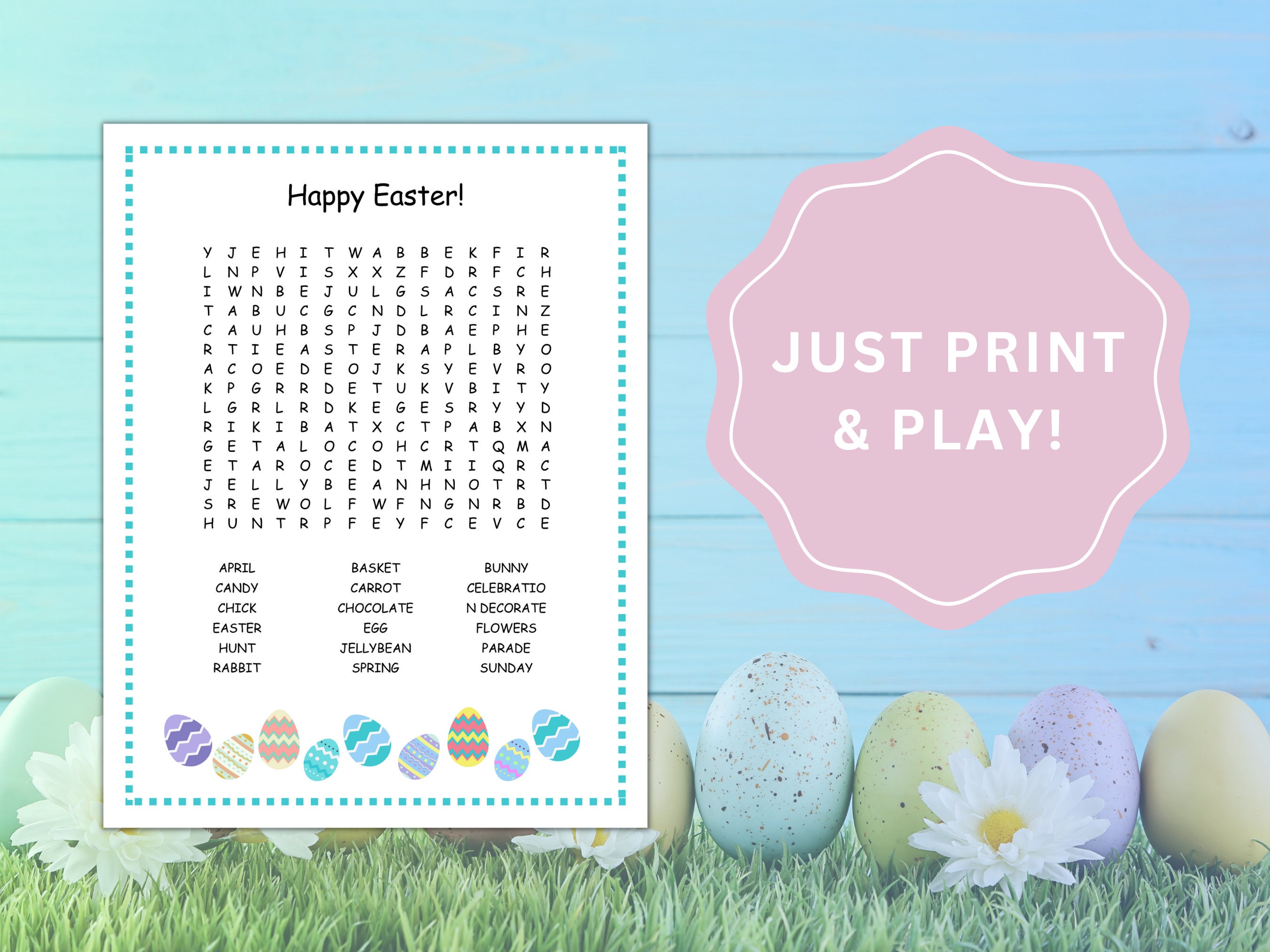 Easter Word Search | Easter Games | Easter Word Game | Printable Kids ...