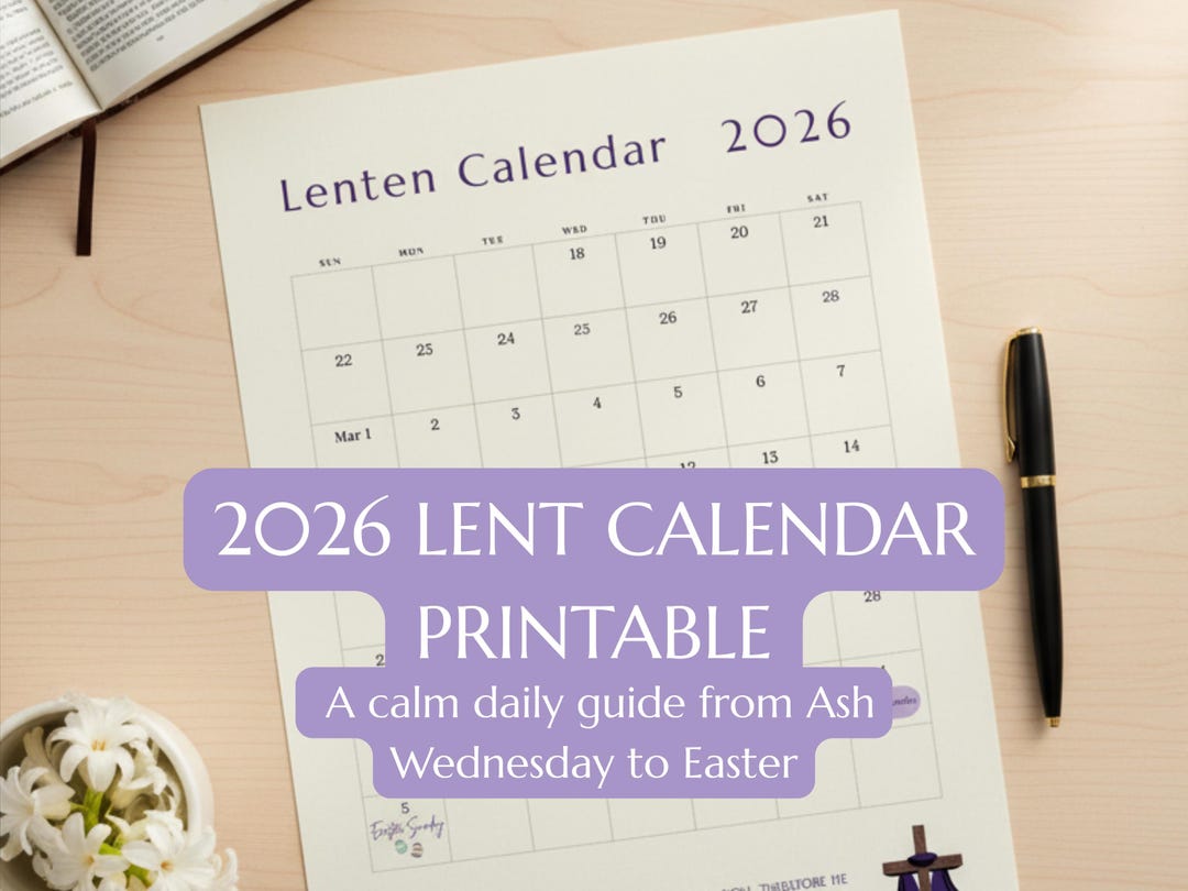 2026 Lent Calendar Printable | Lenten Prayer & Reflection Challenge ...