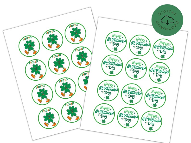 St. Patrick's Day Cupcake Toppers | Instant Download | Cupcake Topper ...