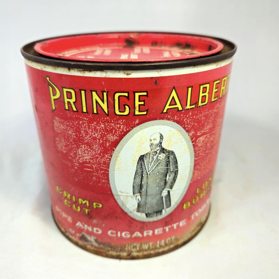 Vintage Prince Albert Tobacco Tin – Crimp Cut Pipe and Cigarette ...