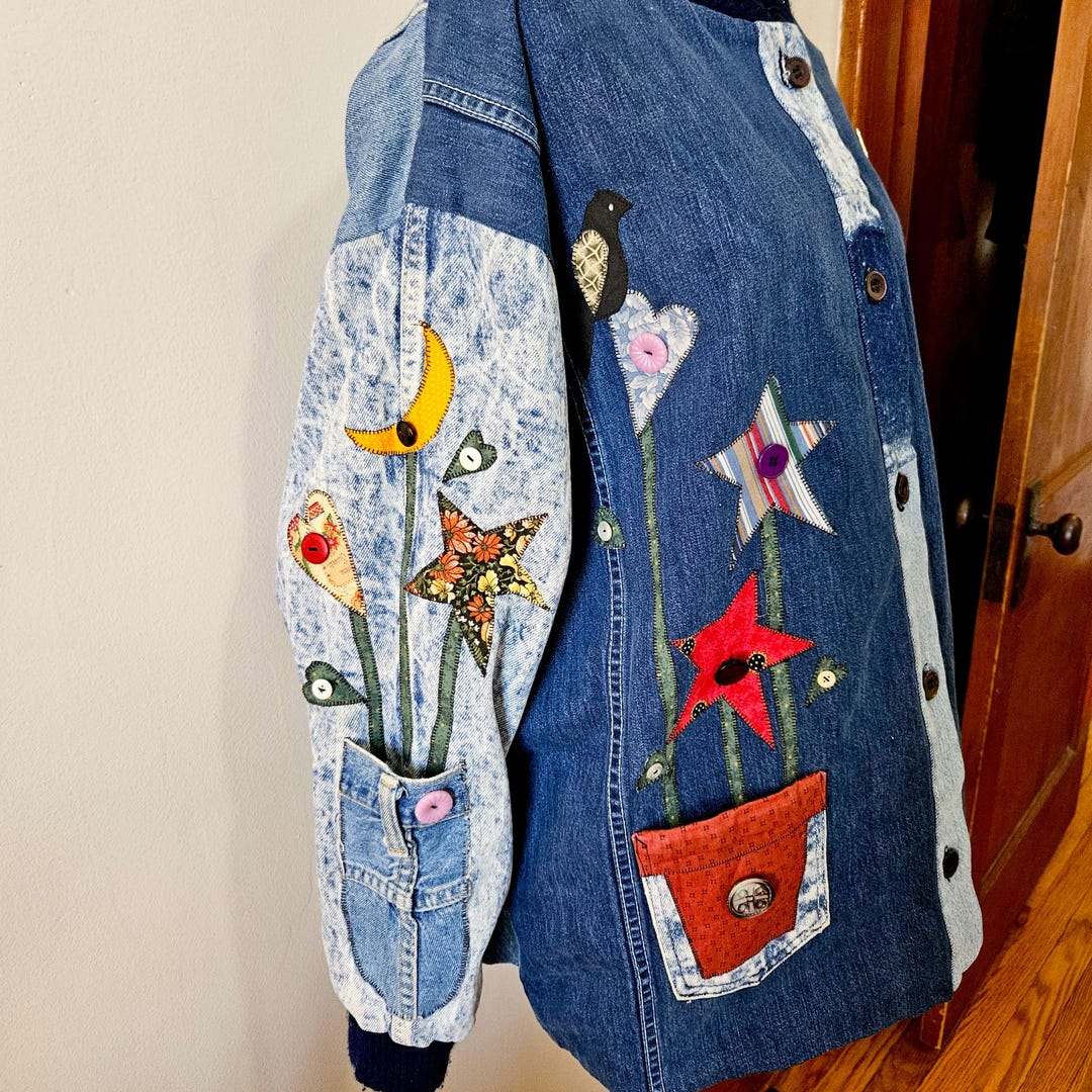 Handmade by Granny Cottagecore Patchwork Birdhouse and Flowers-themed ...