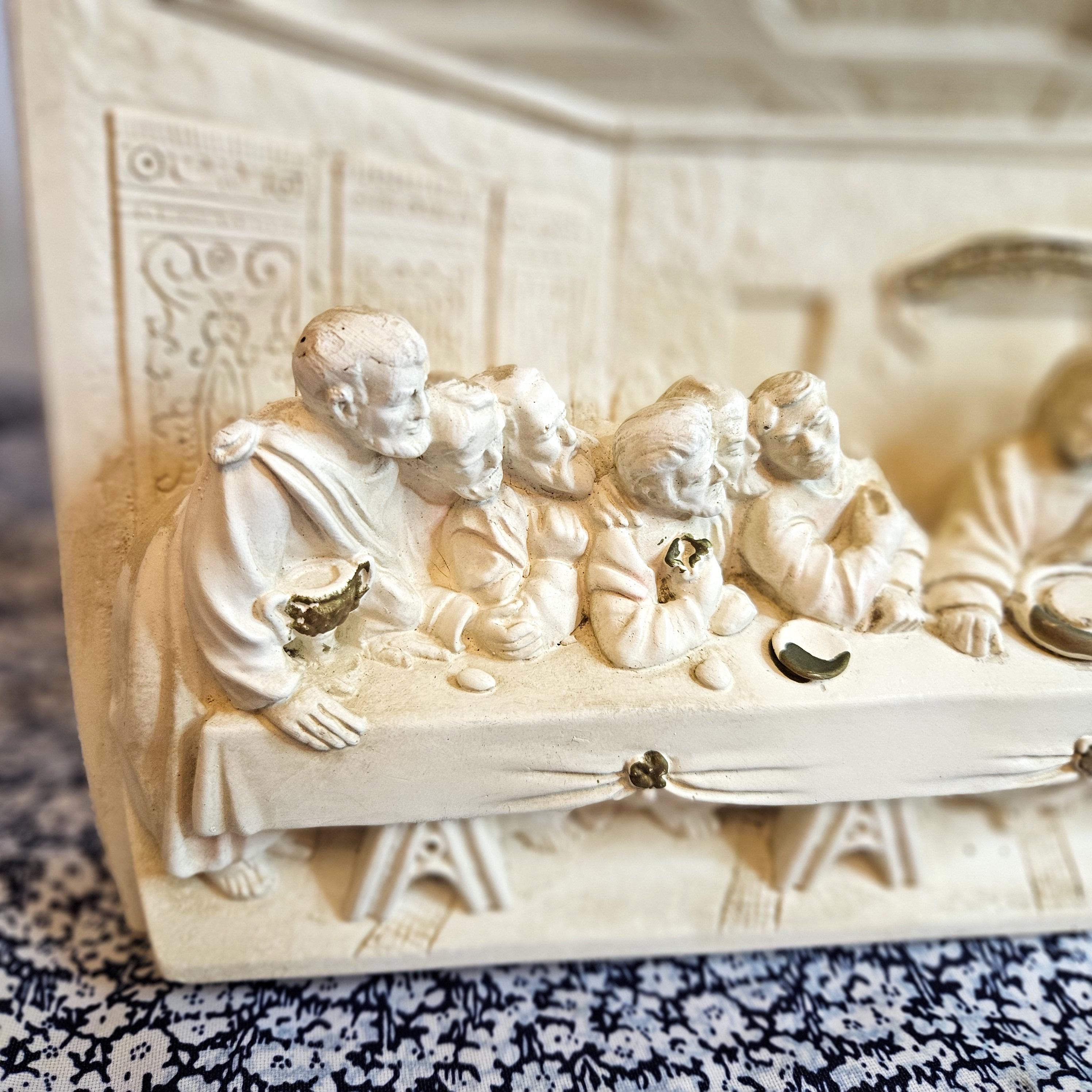Vintage 3D Resin Last Supper Wall Hanging Plaque – Heavy Mid-century ...