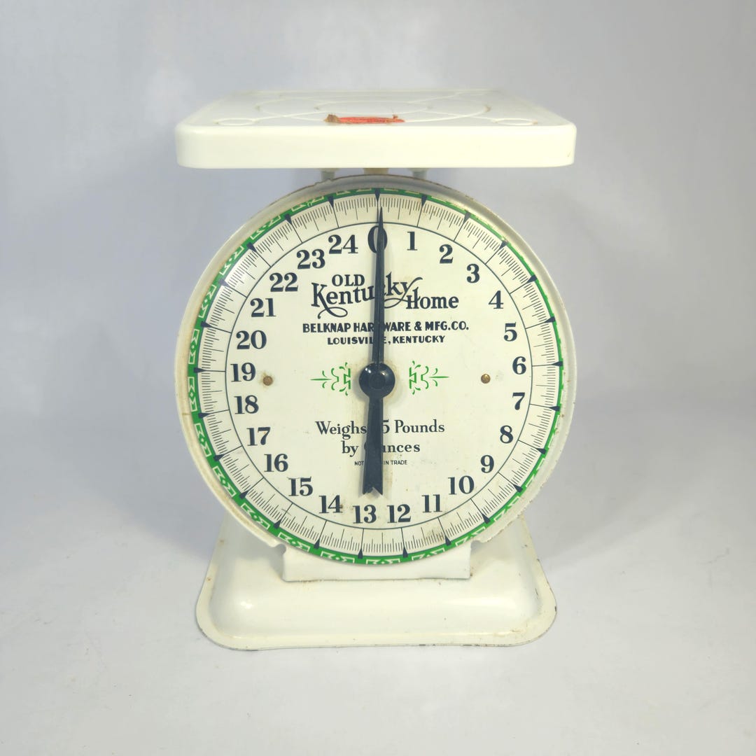 Vintage Kitchen Scale OLD KENTUCKY HOME Bluegrass Hardware 25lb Scale ...
